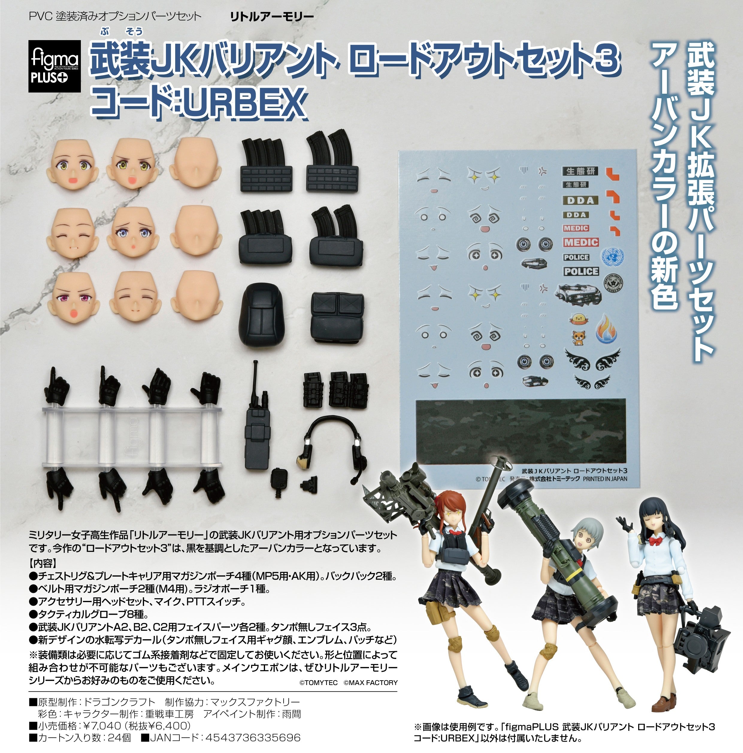 09-07-2025 TOMYTEC FigmaPLUS 武裝JK Variant 裝備套組3 編號：URBEX Y6400 – Legend Studio