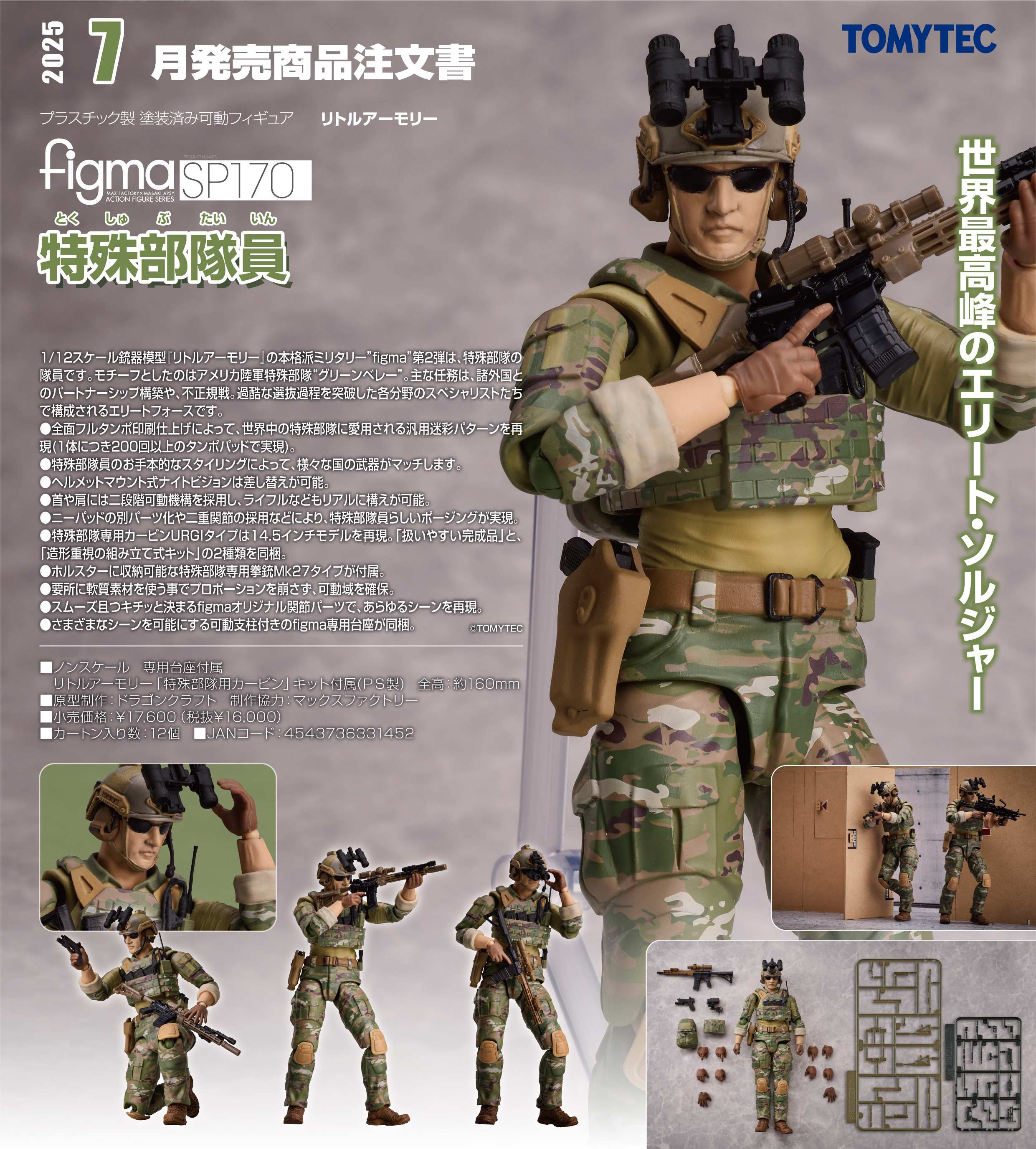 01-01-2025 TOMYTEC - Figma SP-170 Special Forces Member Y16000 – Legend ...